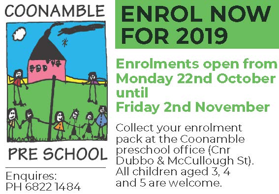 Coonamble Preschool Enrolments | The Coonamble Times