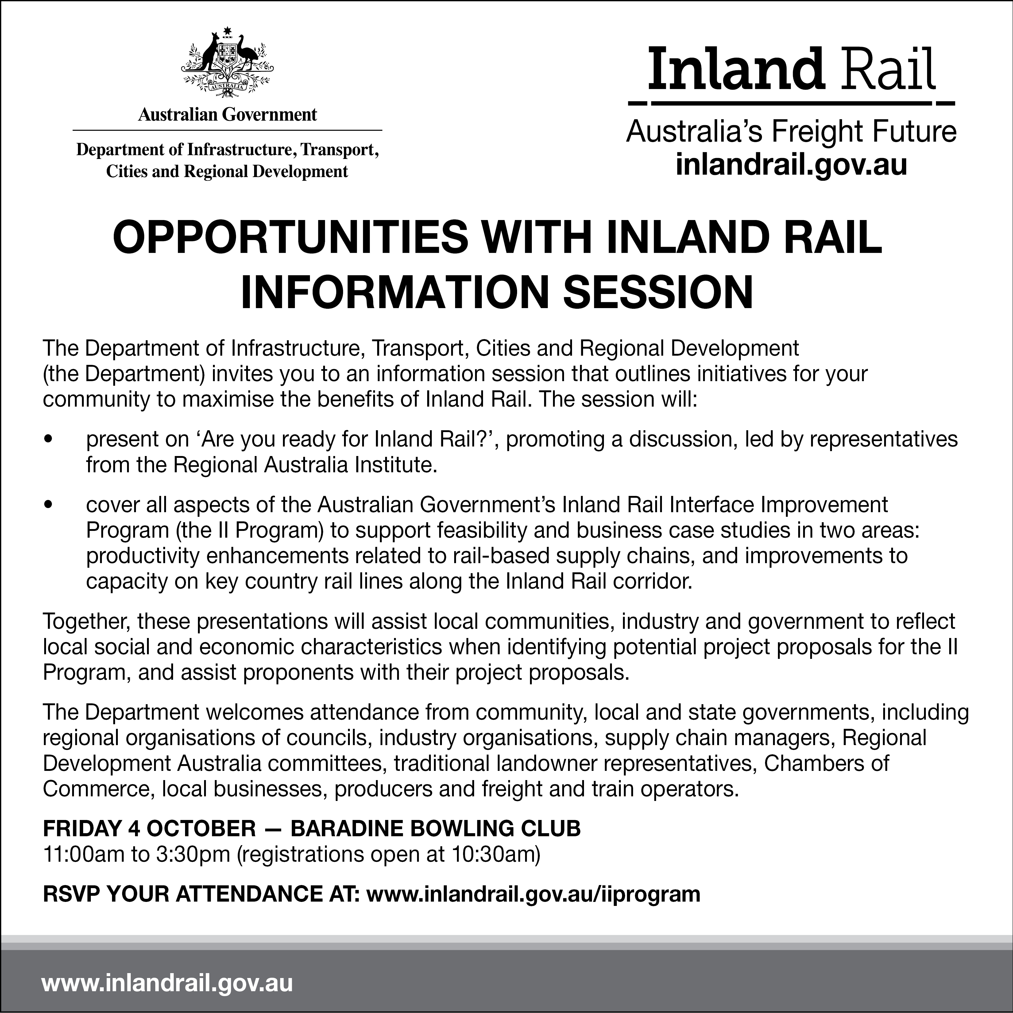 Inland Rail information session | The Coonamble Times