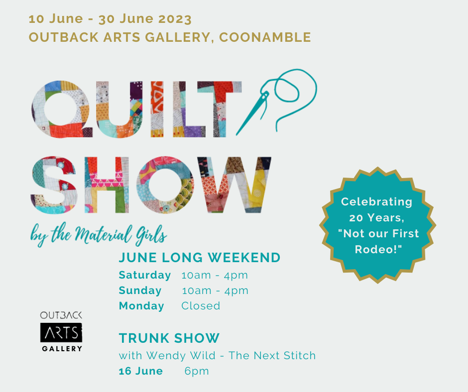 Trunk Show with Wendy Wild (The Next Stitch) | The Coonamble Times