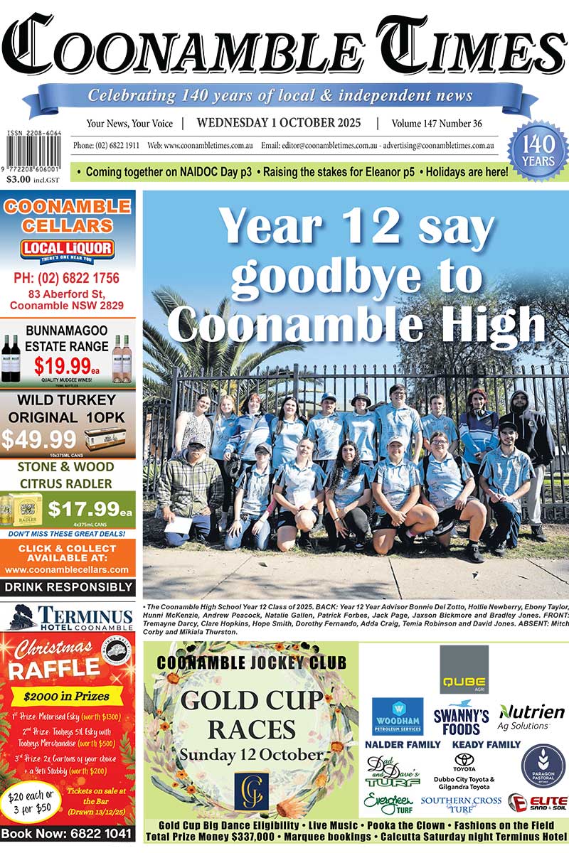 01 October 2025 | The Coonamble Times